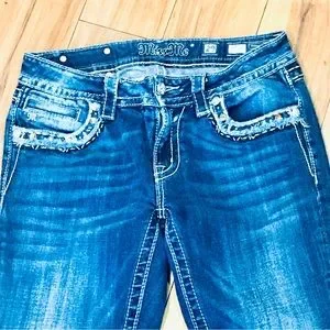 Miss Me | Jeans | Miss Me Denim Sequin Pocket Bling Blue Jeans Boot Cut ...